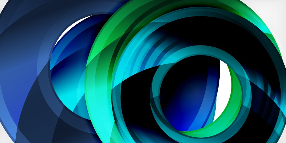 Bright colorful circles with light effects Vector Image