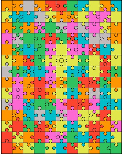 Colorful Puzzle Pieces – Royalty-Free Vector | VectorStock