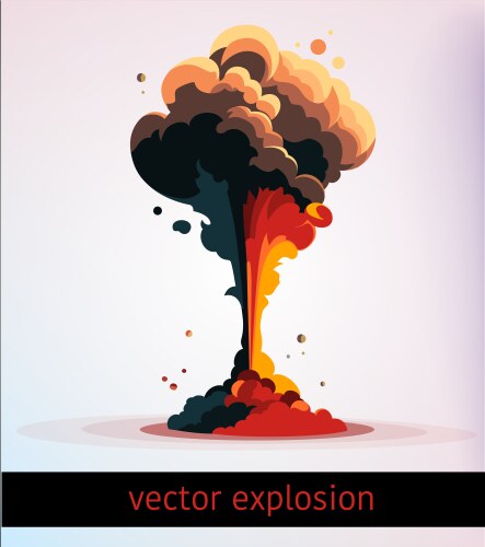 Fog and smoke explosion isolated on transparent Vector Image