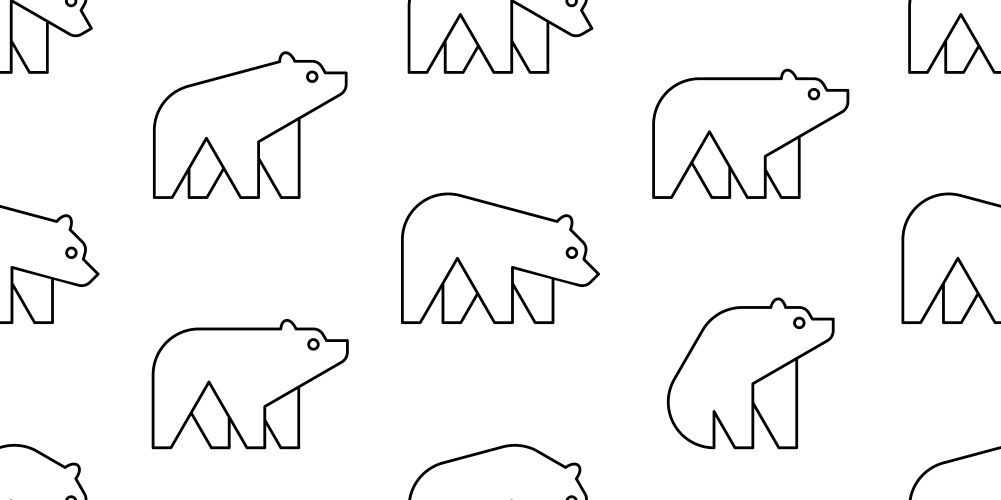 Seamless pattern with bears Royalty Free Vector Image