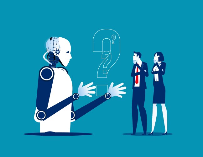 Cognitive process and curious thoughts scene Vector Image