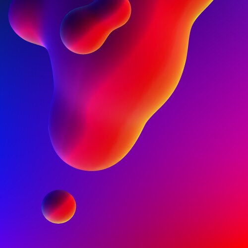 Fluid design liquid blobs with vibrant intense Vector Image