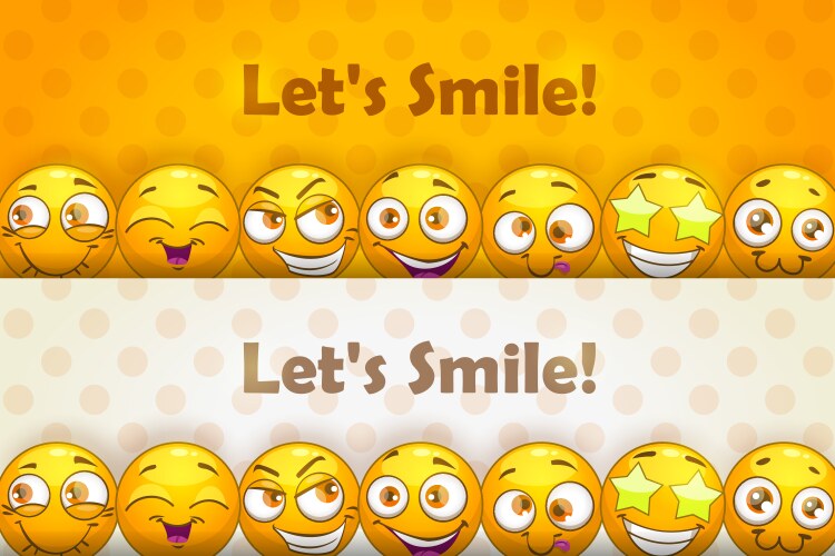 Funny cartoon colorful glossy shapes characters Vector Image