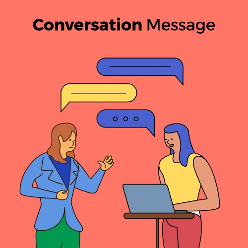 Conversation message people Royalty Free Vector Image