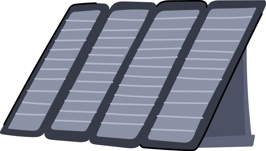 Solar panel set cartoon Royalty Free Vector Image
