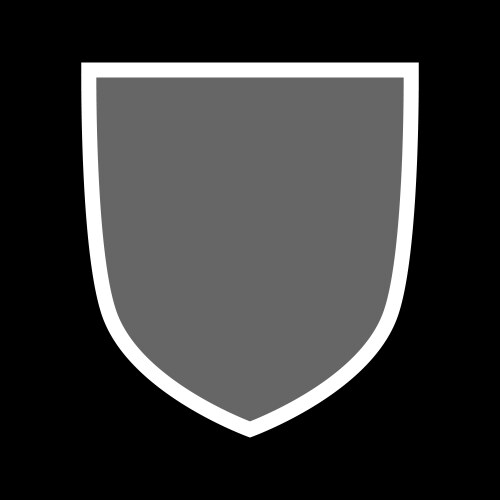 Blank shield icon Royalty Free Vector Image - VectorStock