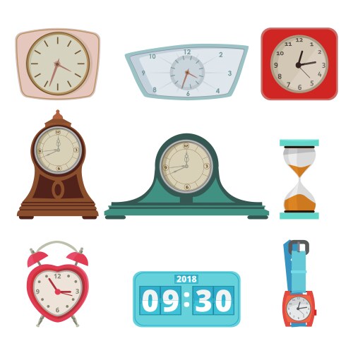 Set of watches Royalty Free Vector Image - VectorStock