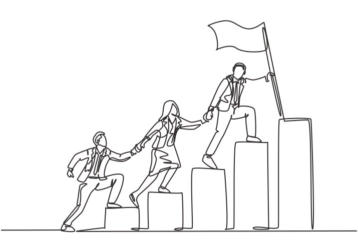 Teamwork Single Line Drawing Vector Images (over 3,300)