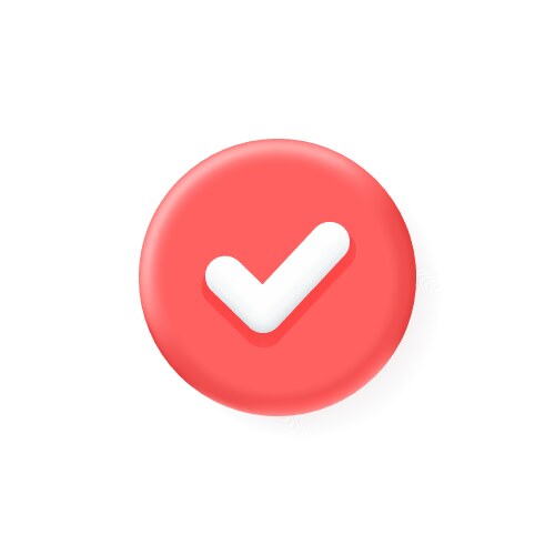 3d check mark realistic icon trendy Royalty Free Vector