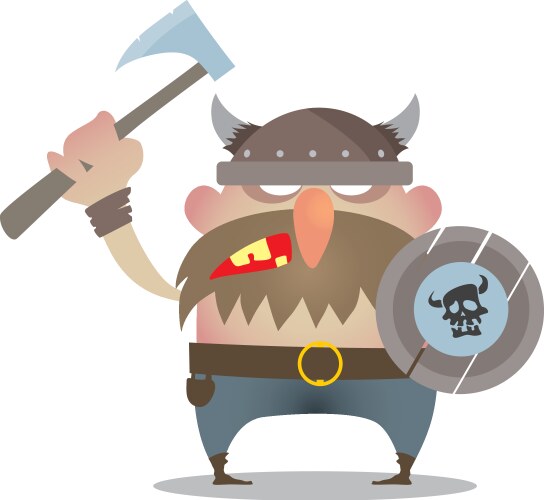 Cartoon vikings set Royalty Free Vector Image - VectorStock