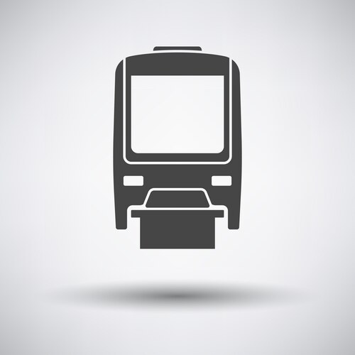 Monorail icon front view Royalty Free Vector Image