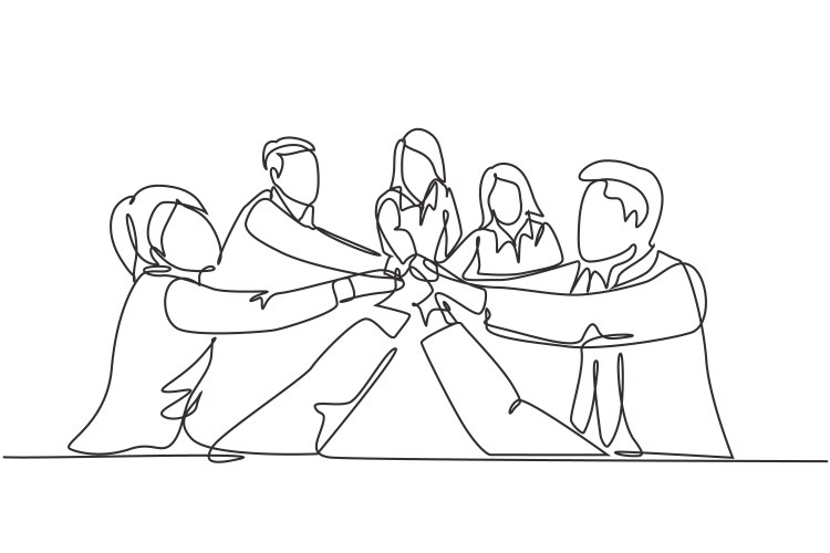 Teamwork Single Line Drawing Vector Images (over 3,300)
