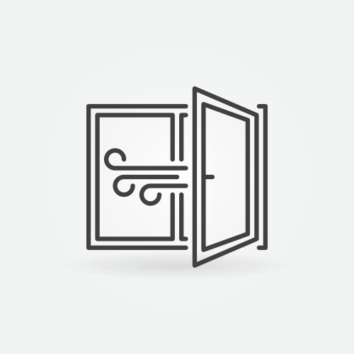 Window close sketch hand drawing Royalty Free Vector Image