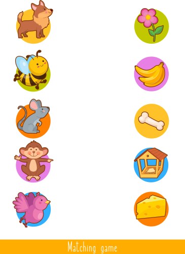 Educational children game matching for kids Vector Image
