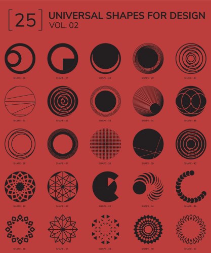 Geometric shapes logo Royalty Free Vector Image