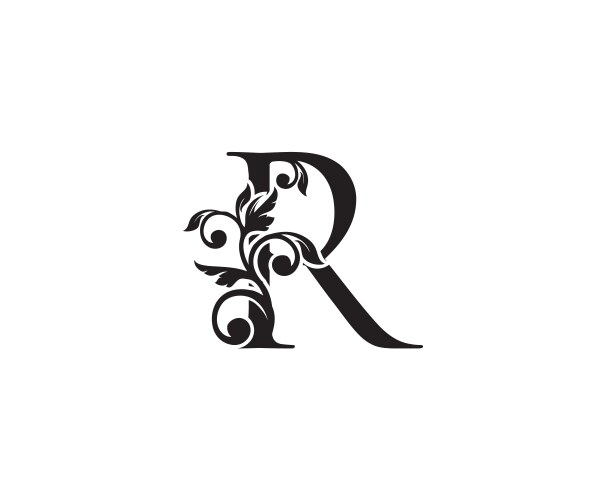 Vintage letter l logo classic design Royalty Free Vector