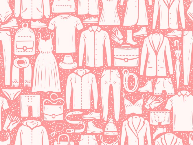 Fashion clothes banner seamless background Vector Image