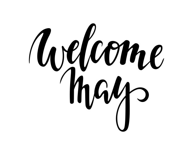Month May Calligraphy Vector Images (over 590)