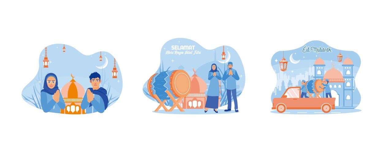 Hari Raya Cartoon Vector Images (over 600)