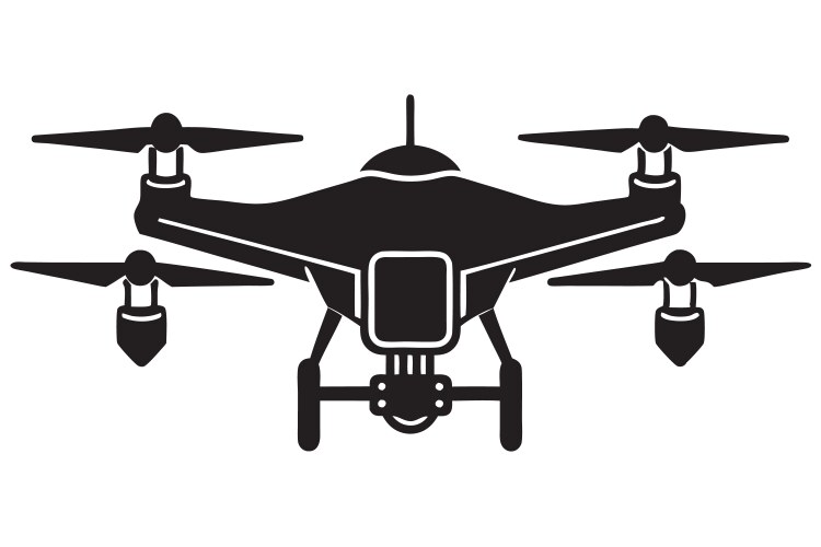 Drone silhouette Royalty Free Vector Image - VectorStock