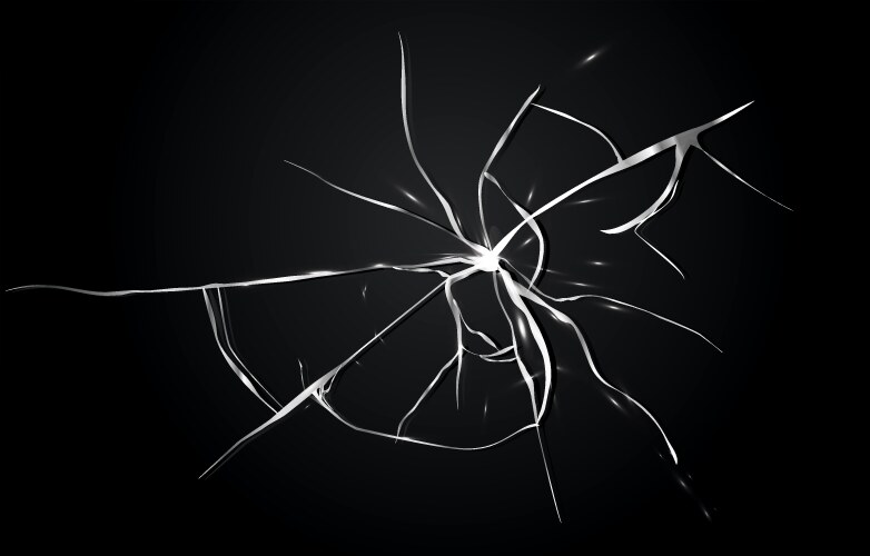 Cracked Glass Texture Royalty Free Vector Image