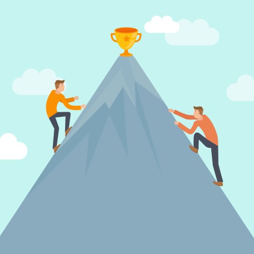 Business competition concept-group competitive Vector Image