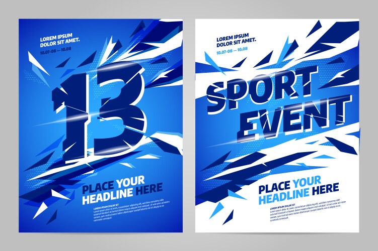 Layout design template for sport Royalty Free Vector Image