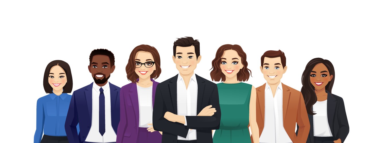 Business woman team set Royalty Free Vector Image