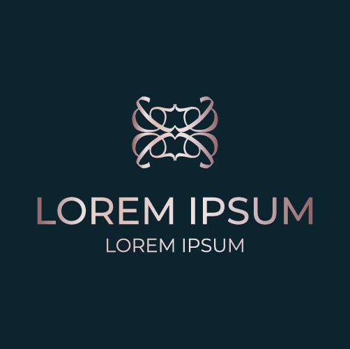 Luxury logo floral Royalty Free Vector Image - VectorStock