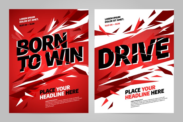 Layout design template for sport Royalty Free Vector Image