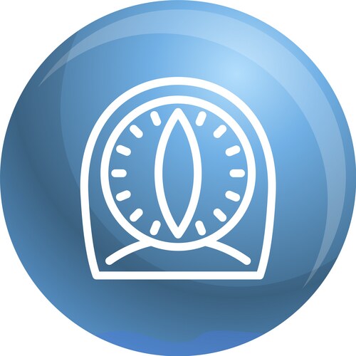 Turn off timer button icon outline style Vector Image