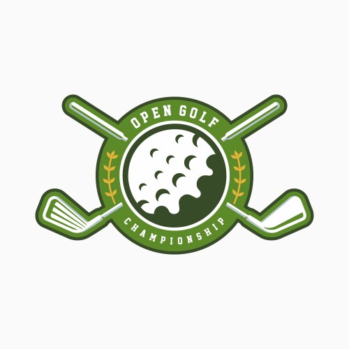 Professional golf template logo design Royalty Free Vector