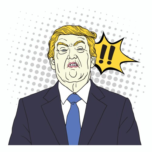 Anti donald trump sign Royalty Free Vector Image