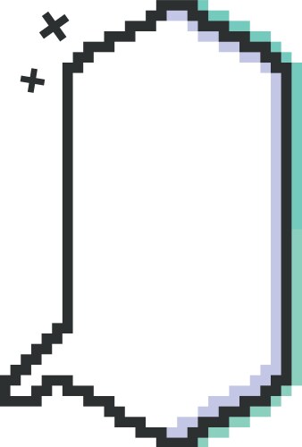 Empty pixelated comic bubble chat Royalty Free Vector Image