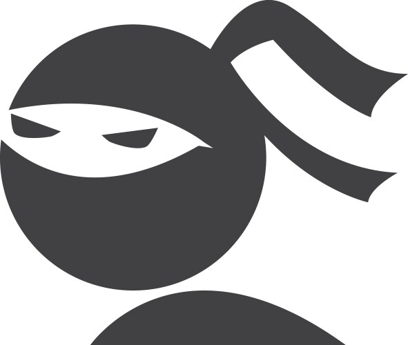 Ninja head icon images Royalty Free Vector Image