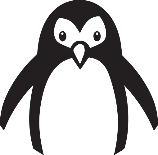 Penguin - minimalist and simple silhouette Vector Image
