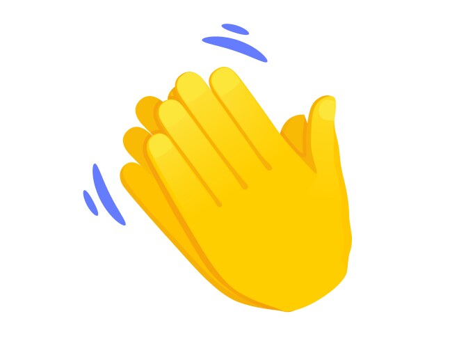 Clapping hands sign emoji Royalty Free Vector Image