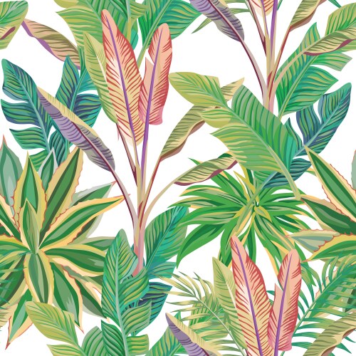 Colored jungle composition Royalty Free Vector Image