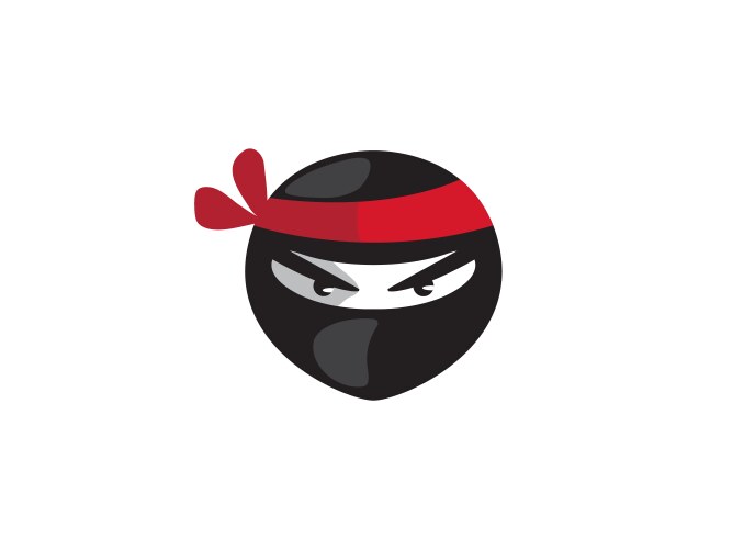 Ninja head icon images Royalty Free Vector Image