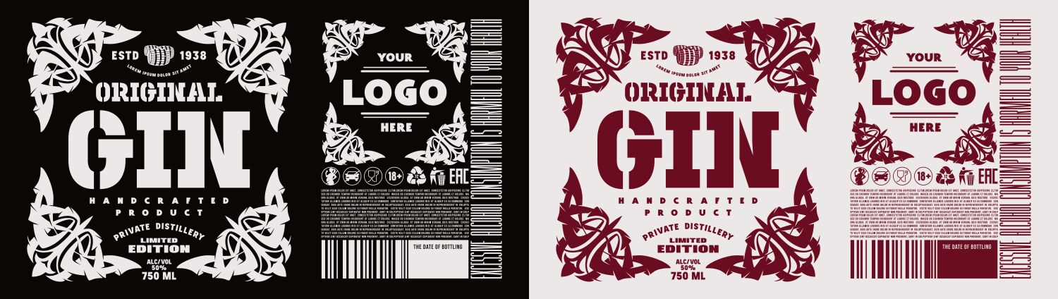 Gin Label Template Vector Images (over 690)
