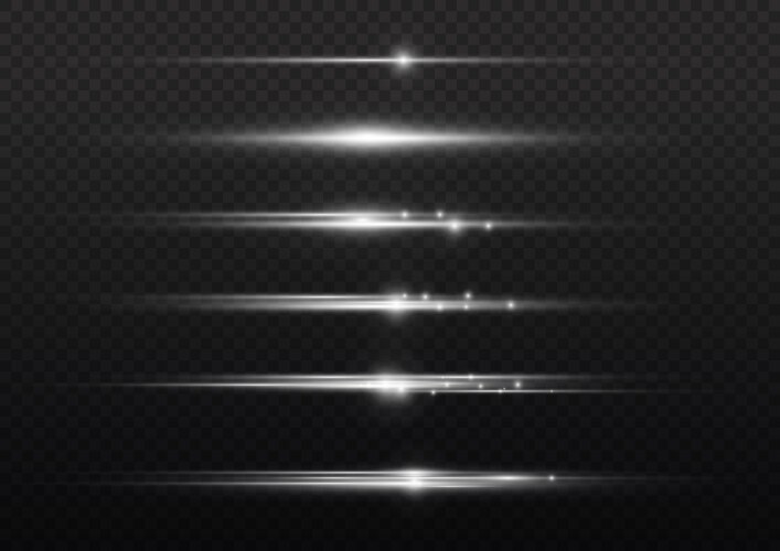 Gold glowing lines with stars set shining line Vector Image