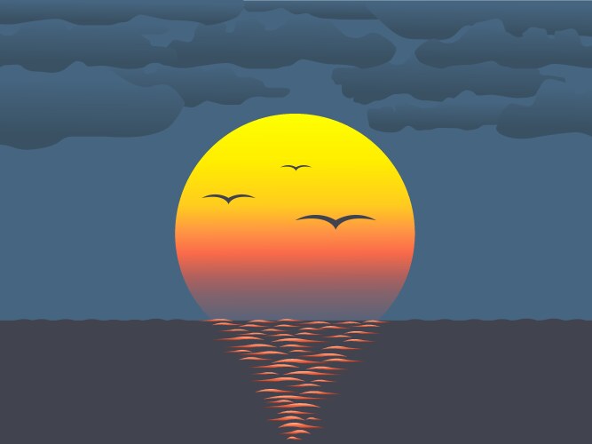 Horizontal Sunset Vector Images (over 6,400)