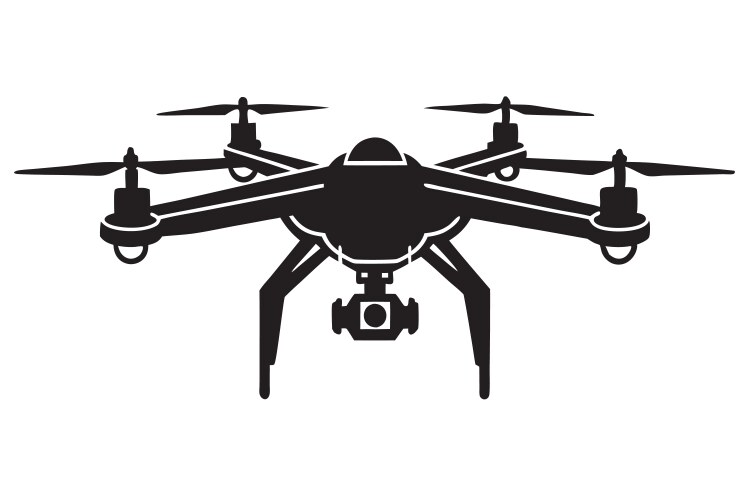 Drone silhouette Royalty Free Vector Image - VectorStock