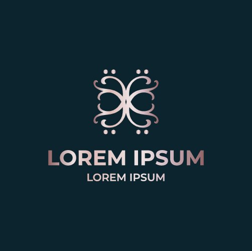 Luxury logo floral Royalty Free Vector Image - VectorStock
