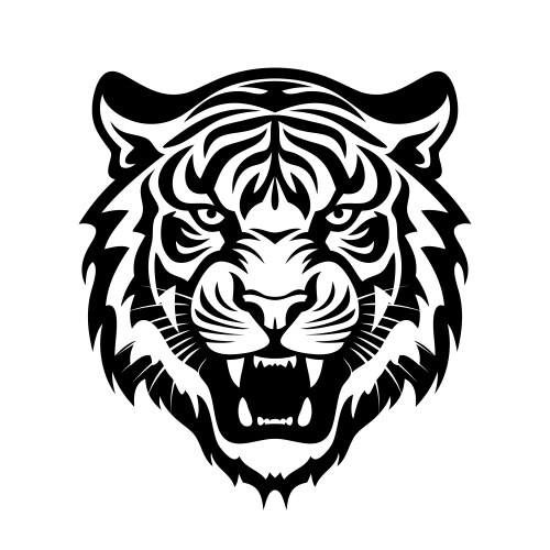 Tiger head with bitmap effect Royalty Free Vector Image