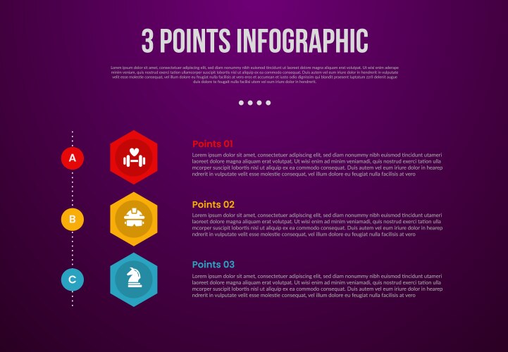 3 points or step process infographic Royalty Free Vector