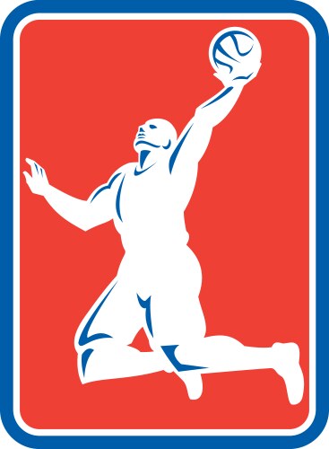 Basketball players rebound Royalty Free Vector Image