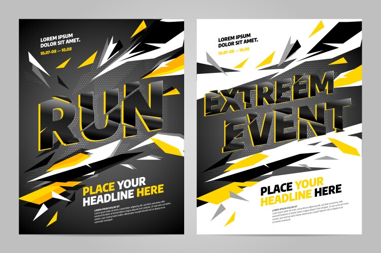 Layout design template for sport Royalty Free Vector Image