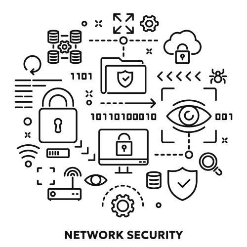 Cyber security concepts Royalty Free Vector Image