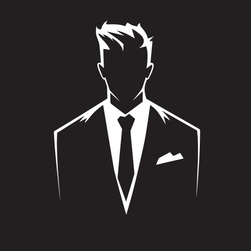Graphic of a man suit Royalty Free Vector Image